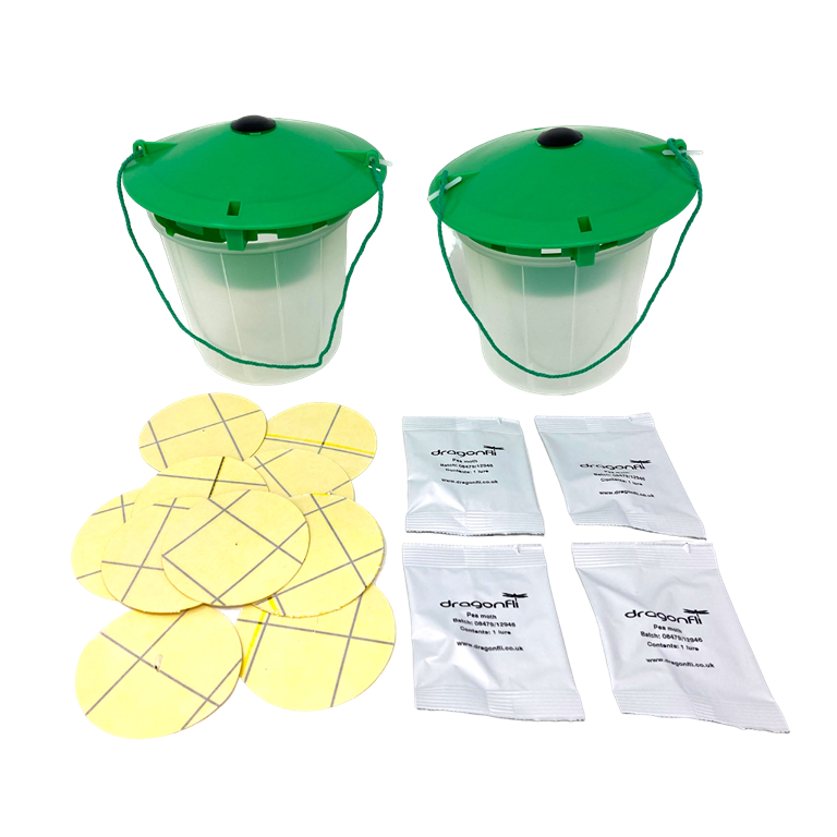 Pea Moth Trap Bundle (2 Pheromone Traps, 4 Lures + 10 Sticky Trap Inse ...