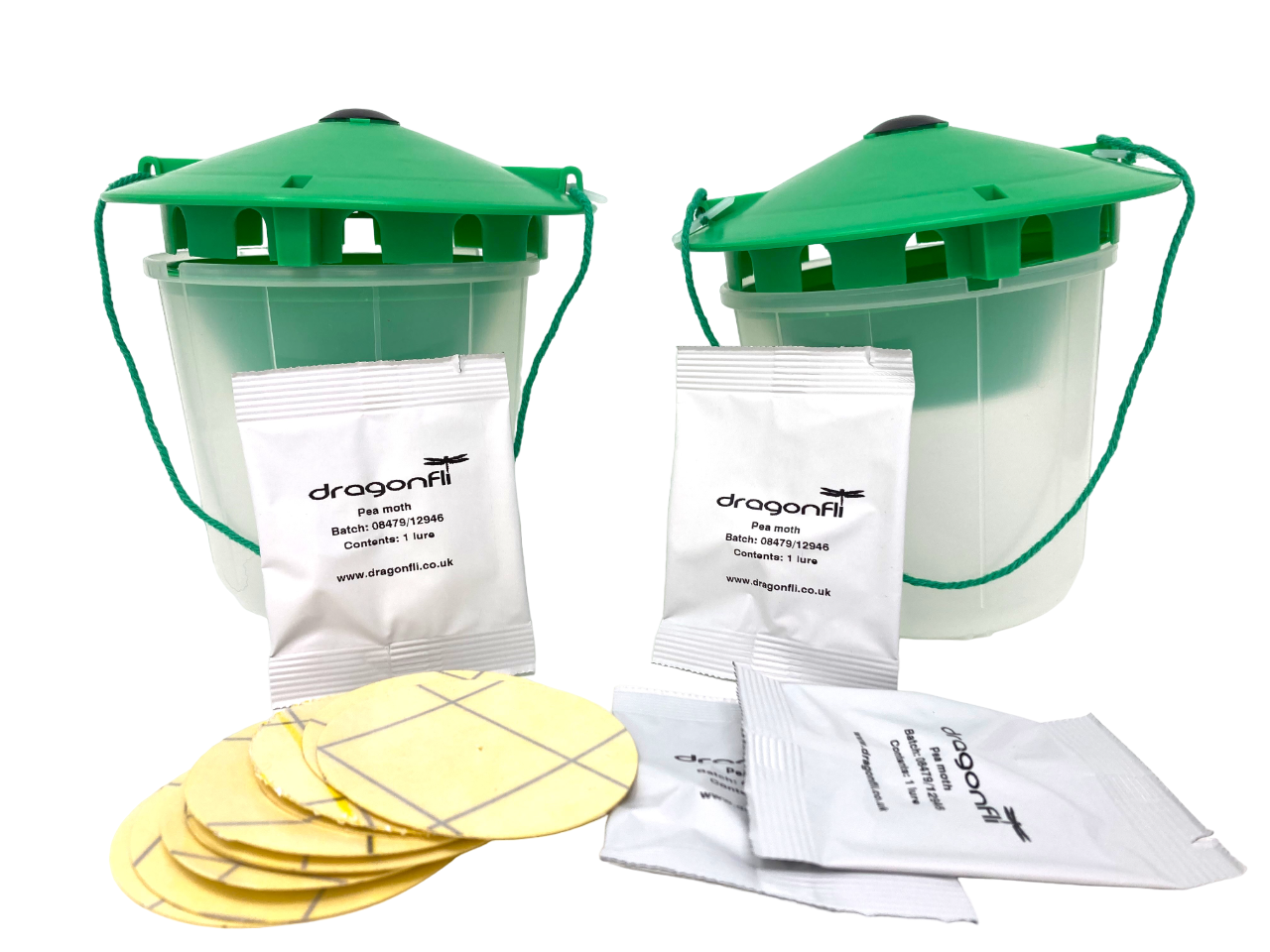 Pea Moth Trap Bundle (2 Pheromone Traps, 4 Lures + 10 Sticky Trap Inse ...