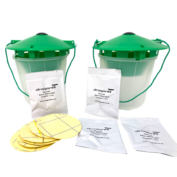 Pea Moth Trap Bundle (2 Pheromone Traps, 4 Lures + 10 Sticky Trap Inse ...
